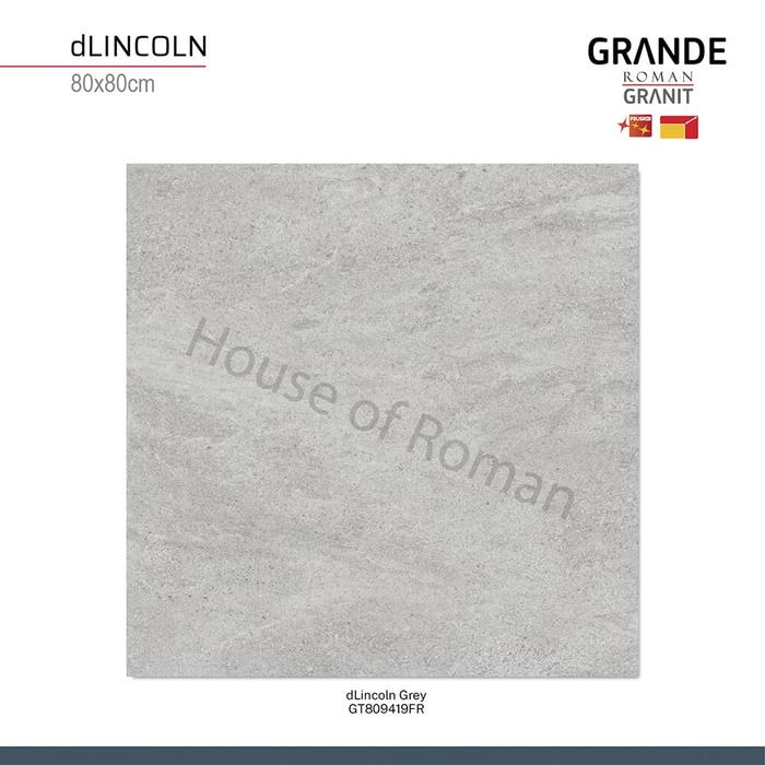 Jual ROMANGRANIT GRANDE dLincoln Grey 80x80 GT809419FR (ROMAN GRANIT ...