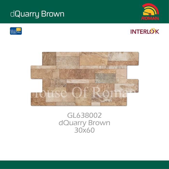 Jual ROMAN KERAMIK Interlok dQuarry Brown 30x60 GL638002 (House of ...