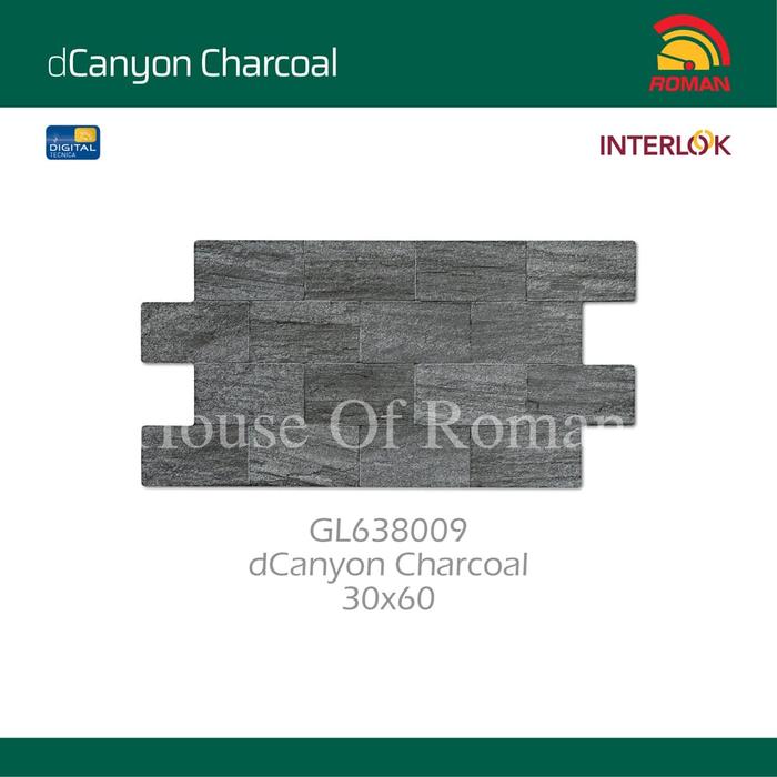 Jual ROMAN KERAMIK Interlok dCanyon Charcoal 30x60 GL638009 - Jakarta ...