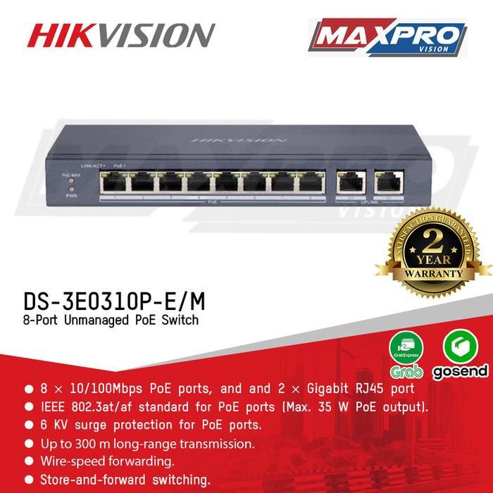 Jual HIKVISION POE SWITCH 8 PORT DS-3E0310P-E/M - Jakarta Barat ...