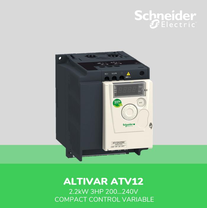 Promo Schneider Altivar ATV12 Inverter 2.2kw 1P - ATV12HU22M2 Peralatan ...