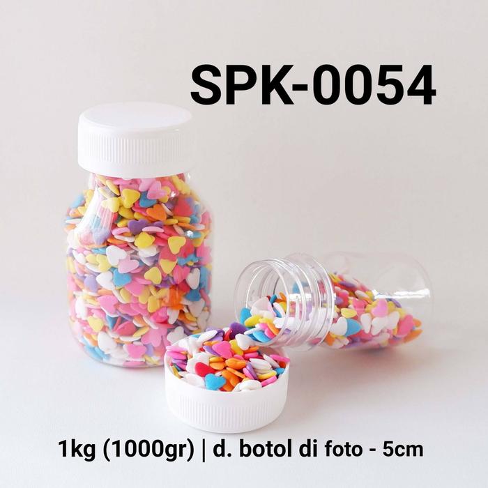 Jual SPK-0054 Sprinkles sprinkle sprinkel 1kg 1 kilo hati rainbow ...