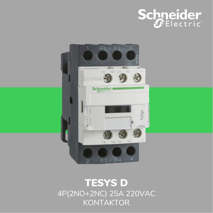 Promo Schneider Electric TeSys D Kontaktor 4P(2NO+2NC) 25A 220VAC ...
