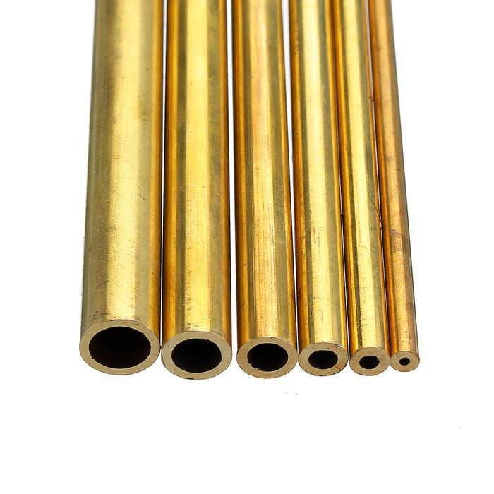 Jual AN 3-8mm Diameter Brass Hollow Round Tube Rod Lathe Bar Stock ...