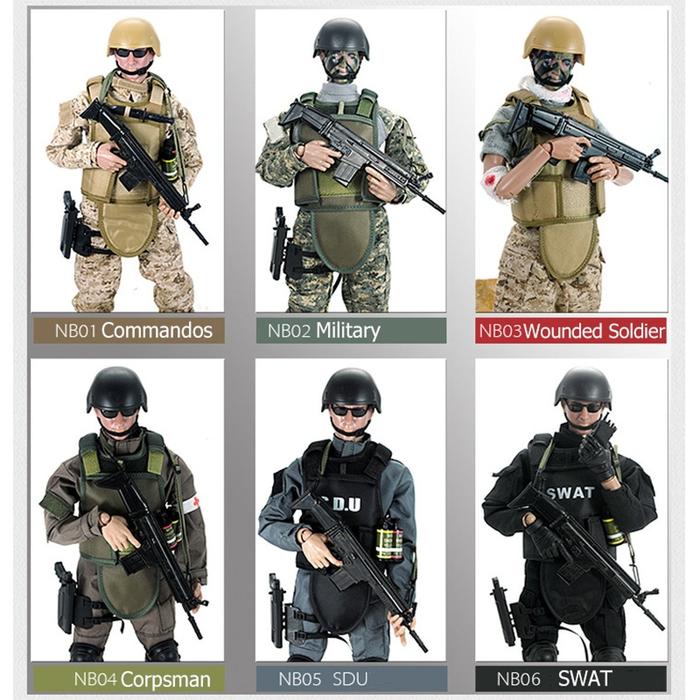 Jual 12inch 300mm 1/6 Uniform Military Army Soldier Set Model SWAT SDU ...