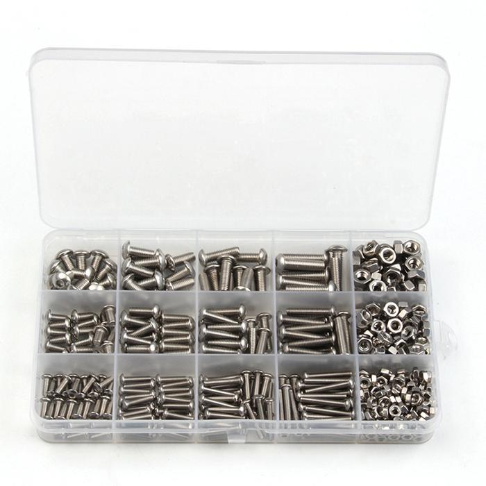 Jual 500pcs M3 M4 M5 Hex Socket Cap Head Self Tapping Screw Set ...