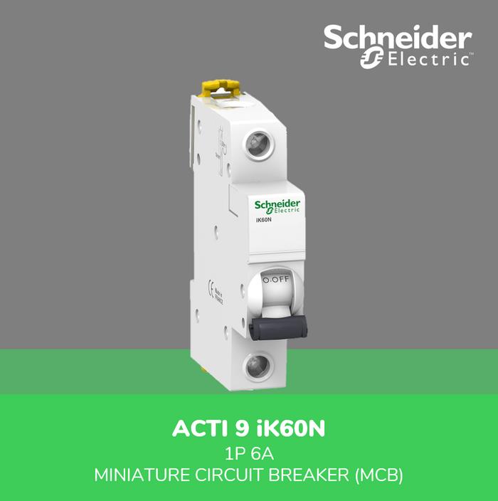 Promo Schneider Acti9 iK60N Mcb 6A - 1P - 6KA Kurva C - A9K27106 - Jakarta Pusat - Smart Power ...