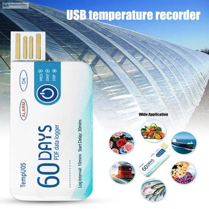 Jual USB Temperature Recorder Temperature Data Logger Disposable 60 ...