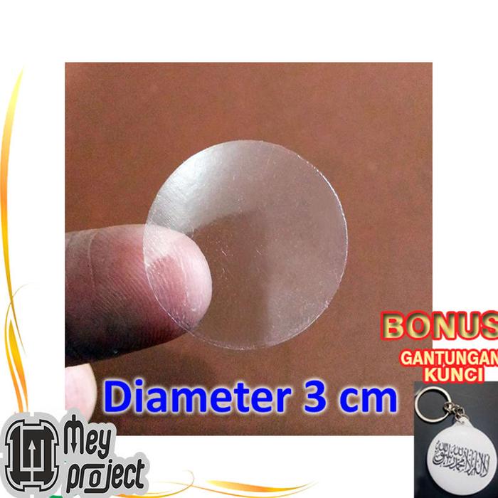 Jual Stiker Vinyl Bulat 3 cm Transparan Polos Sticker Bundar diameter ...