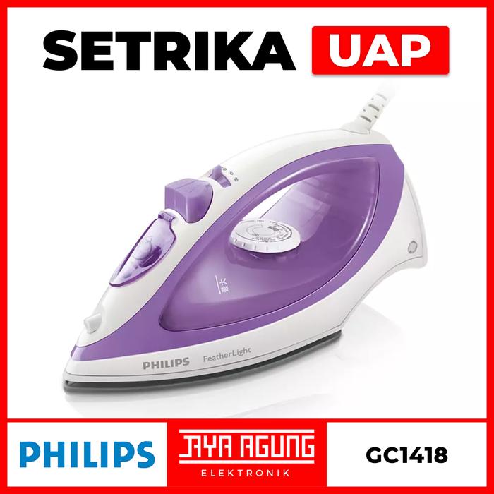 Promo Setrika Uap PHILIPS Steam Iron Feather Light GC1418 GC-1418 ...