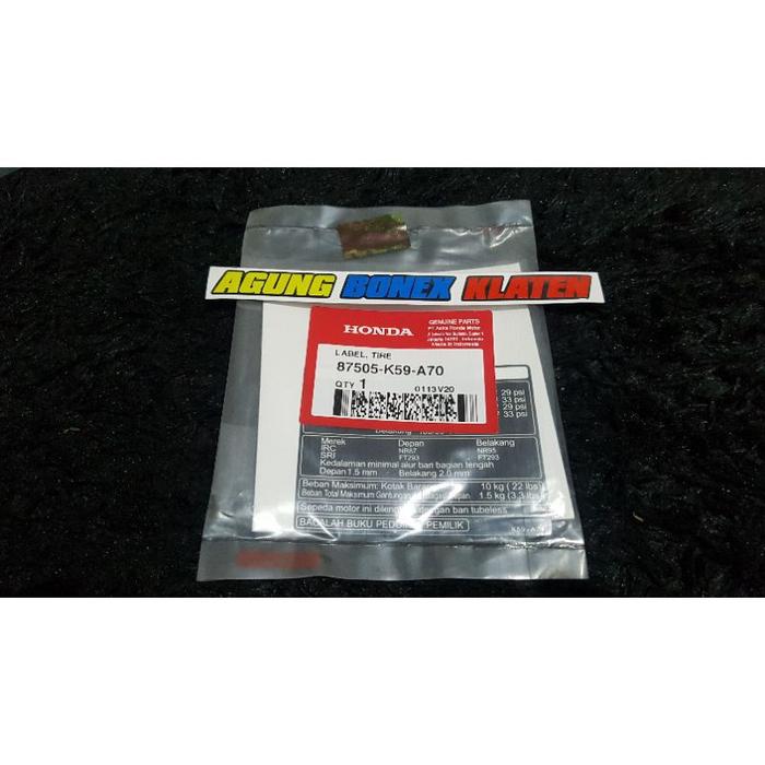 Jual Label logo sticker striping informasi ban honda vario 150 2019 ...
