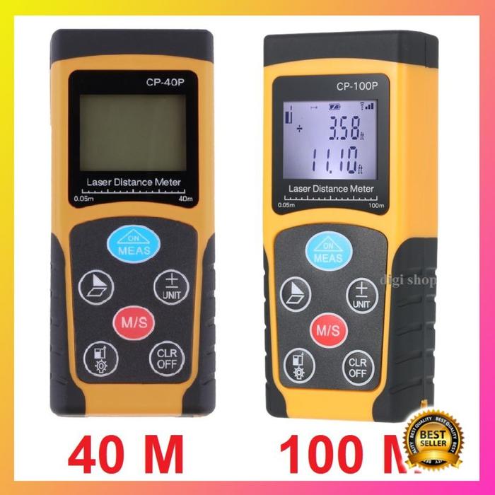 Jual Laser Distance Meter Alat Ukur Jarak Meteran Digital LCD 100 40 ...