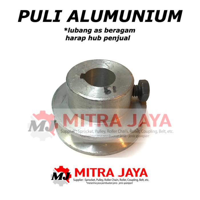 Jual PULI ALUMUNIUM A1 x 2 inch PULLY POLI PULLEY 1 JALUR ALUR 2 ...