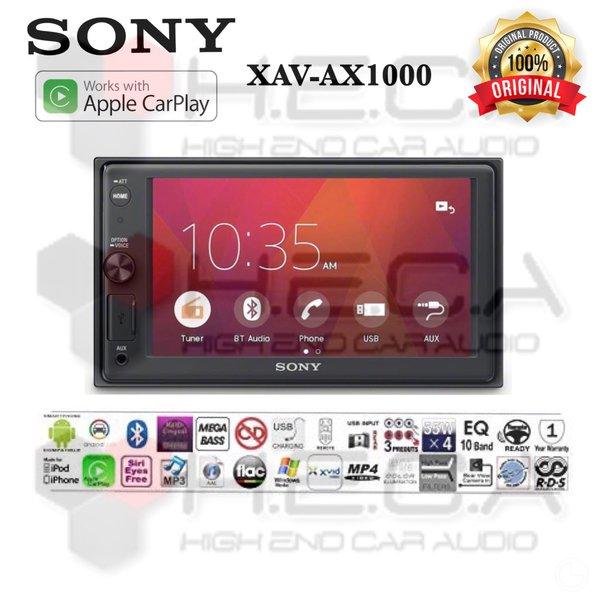 Jual Sony XAV-AX1000 Head Unit Tape Mobil Double din Audio Apple Car ...
