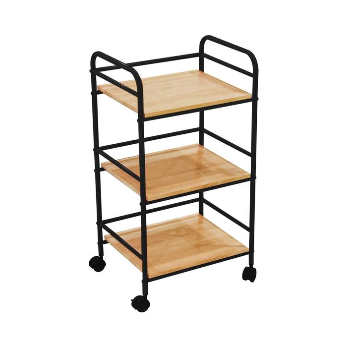 Jual INFORMA TROLI DAPUR - LOCK WOODEN KITCHEN TROLLEY BLACK - Jakarta ...