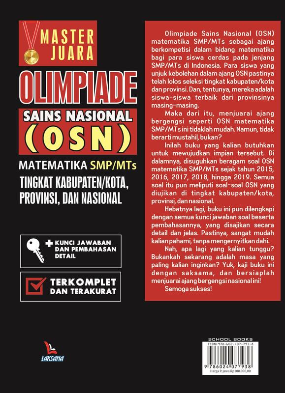 Jual Buku Master Juara Olimpiade Sains Nasional (osn) Matematika Smp/mts Di Seller Sangninja ...
