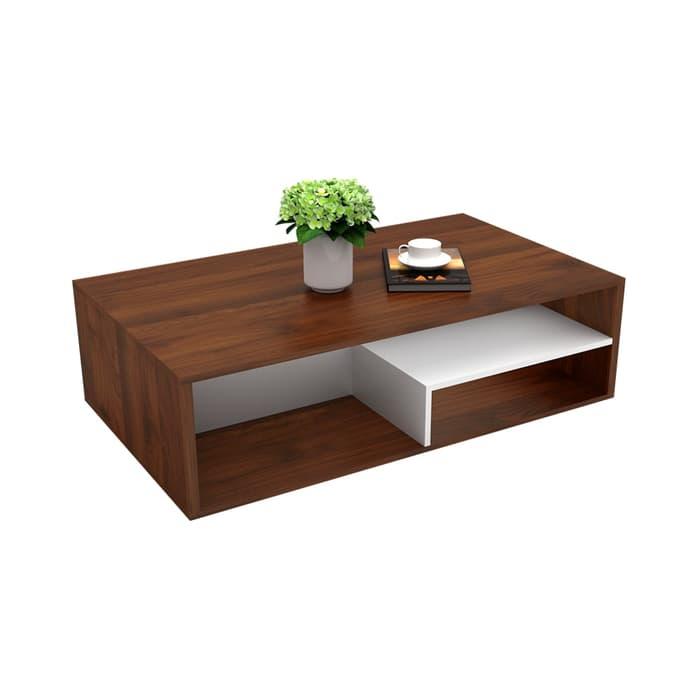 Jual INFORMA-MEJA TAMU-SELINA COFFEE TABLE RECT WALNUT WHITE - Jakarta ...