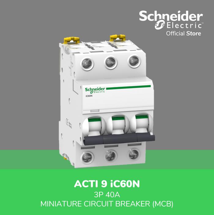 Promo Schneider Electric Acti 9 MCB iC60N - Kurva C - 3P 40A - A9F74340 - Jakarta Pusat ...