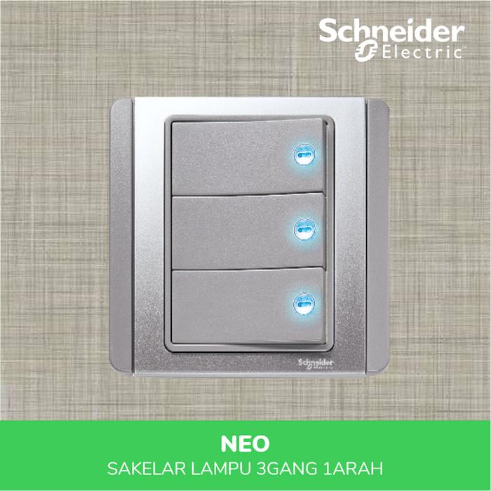Promo Schneider Saklar Lampu 3 Gang Neo - E3033H1_EBGS_G3 - Jakarta ...