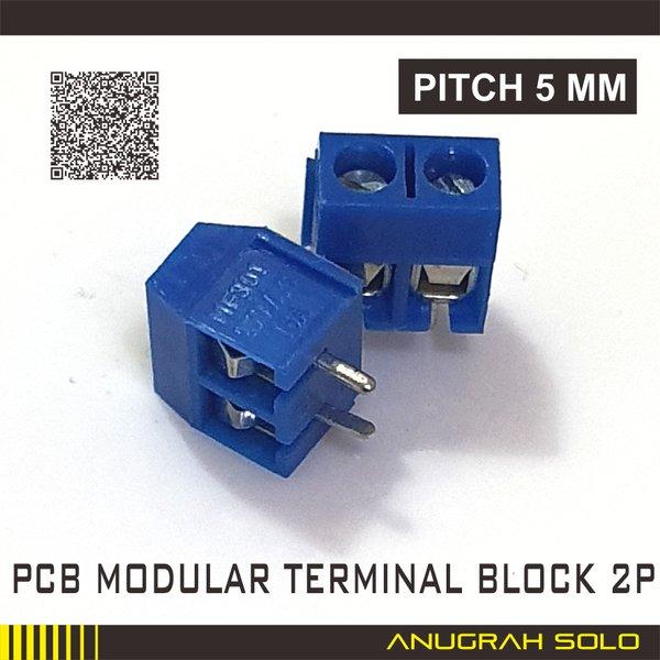 Jual Terminal PCB 2-pin Terminal Block PCB pitch 5mm Connector Cable ...