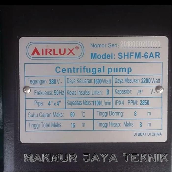 Jual PUMP 3 HP 4" POMPA AIRLUX 3HP 3Phase POMPA SIRKULASI POMPA ...