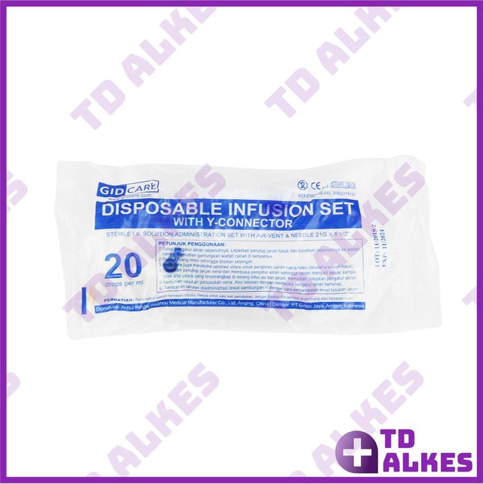 Jual Selang Infus Set Dewasa With Y Connector GID Care Infusion Set ...