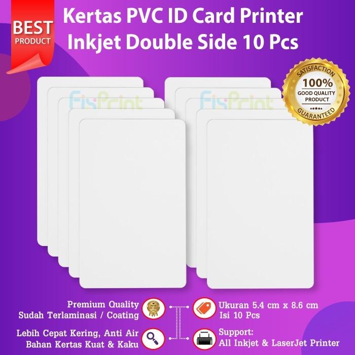 Jual 10 / 20 Pcs Blank PVC ID Card Polos 5.4 X 8.6 Cm Double Side ...
