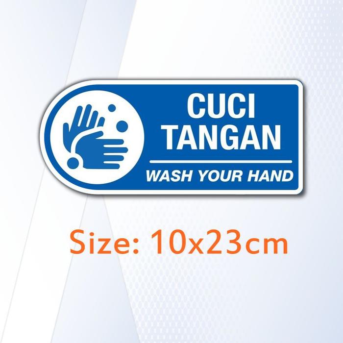 Jual Signage Cuci Tangan Wash Your Hand Sign PVC Tebal 5mm - Kab ...