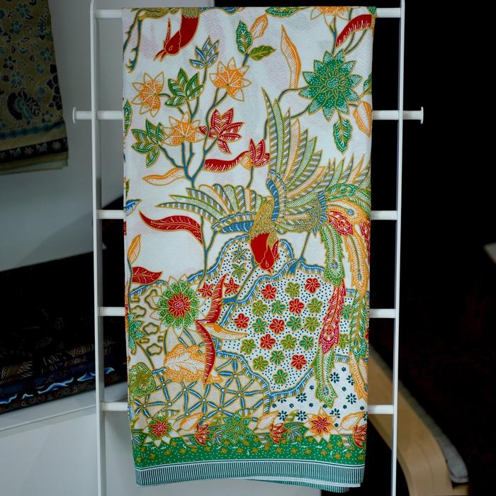 Promo KAIN BATIK PREMIUM BAHAN DOBBY DOBI DOBBI DOLBI BURUNG PUTIH ...