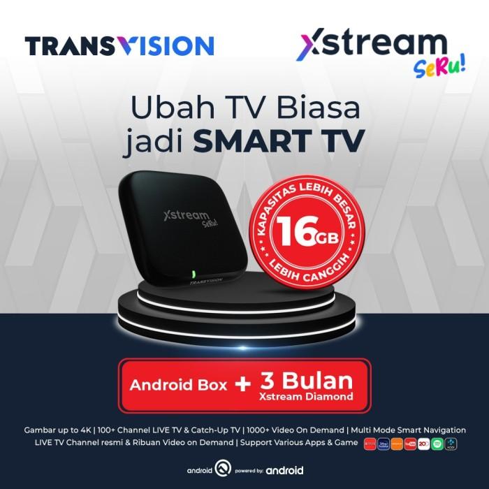 Jual TV BOX ANDROID TRANSVISION XSTREAM SERU TV Box 2GB/16GB - Kota ...