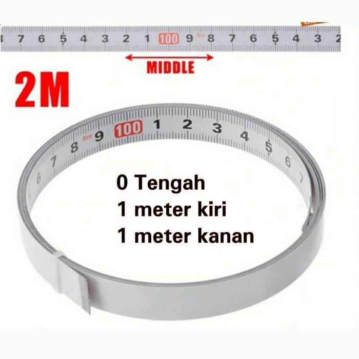 Jual Meteran tempel Tape Measure Self Adhesive Metric 2meter Steel ...