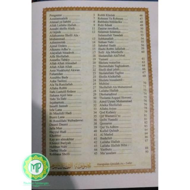 Jual Buku Qosidah Original Az Zahir Terbaru - Buku Sholawat Azzahir Kitab Di Seller Velvet Store ...