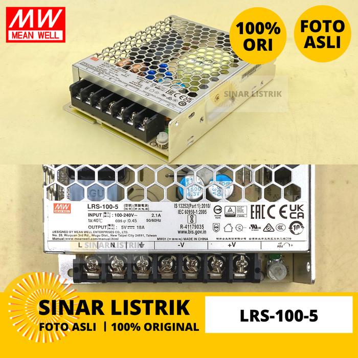 Jual MEANWELL POWER SUPPLY LRS-100-5 LRS 100 5 - Jakarta Pusat - Sinar ...