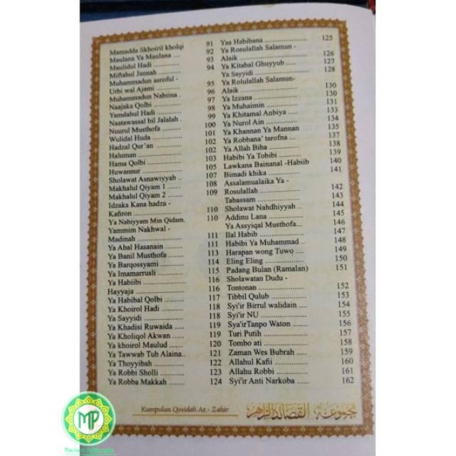 Jual Buku Qosidah Original Az Zahir Terbaru - Buku Sholawat Azzahir Kitab Di Seller Velvet Store ...