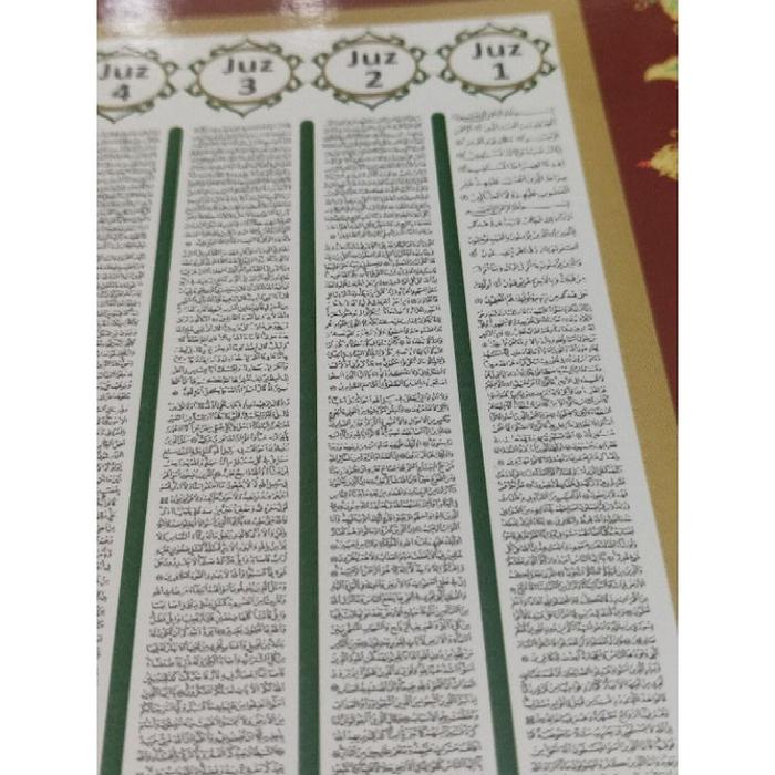 Jual Alquran Poster 30 Juz Ukuran 70x100cm Al-quran Dinding Besar ...