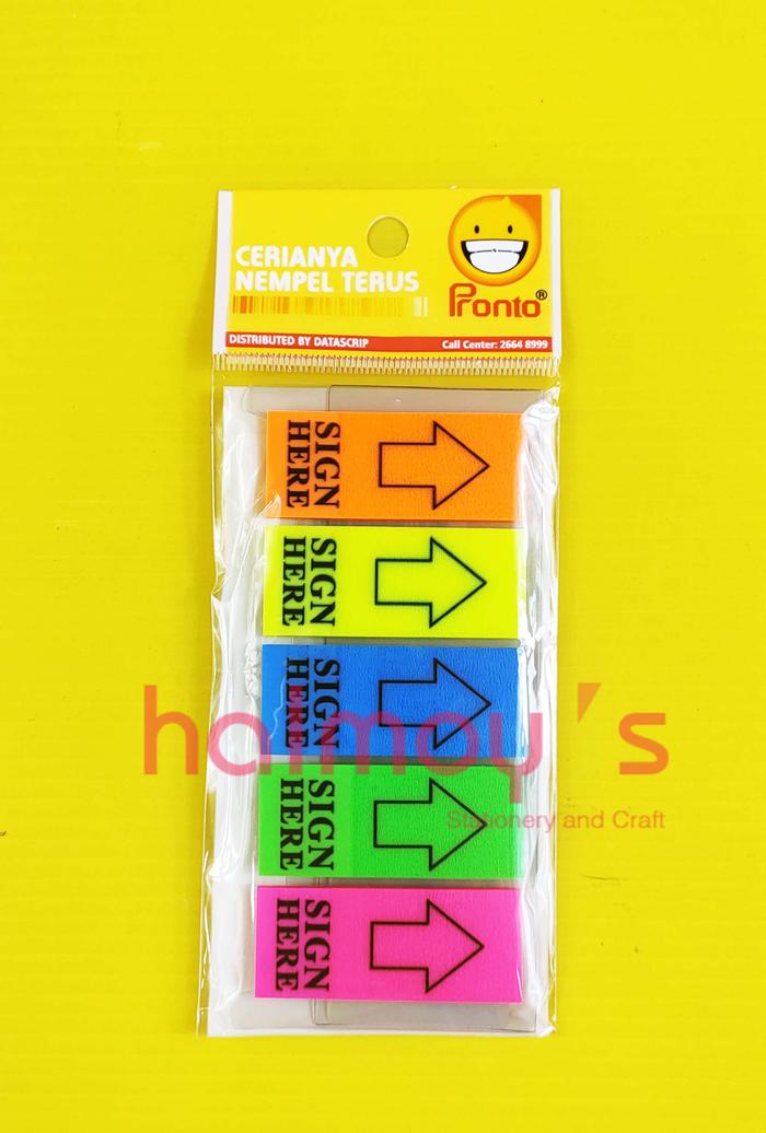 Jual MEMO STICK / STICKY NOTES PRONTO SIGN HERE ( 48 X 20 MM ) - Kota ...