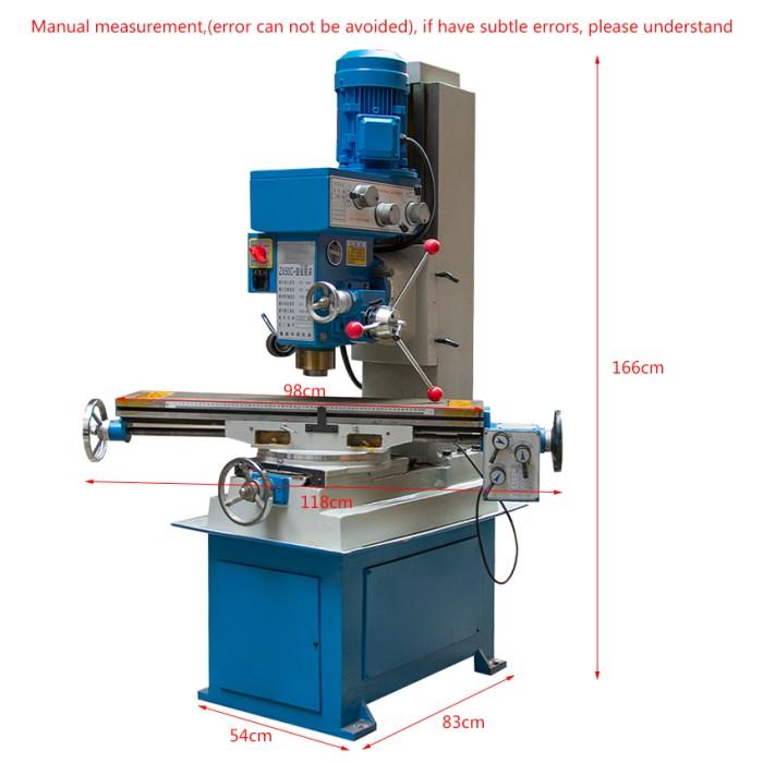 Jual Mesin Milling Drilling Bor Frais Vertikal Swivel Meja Berputar Z X ...