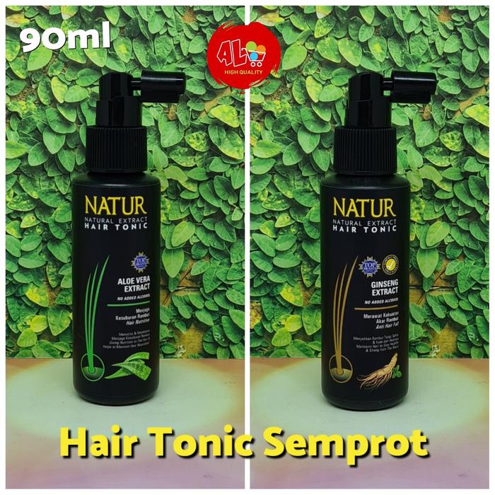Jual Natur Hair Tonic semprot 90ml akar rambut jadi kuat tanpa alkohol ...