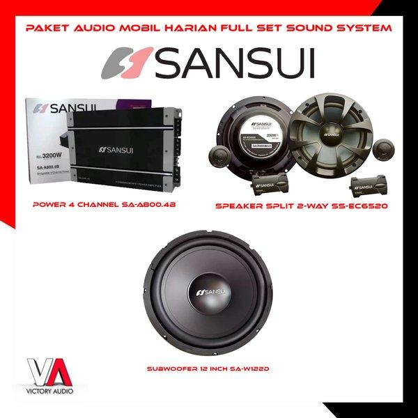 Jual Paket audio mobil SANSUI daily use terbaik subwoofer power 4ch ...