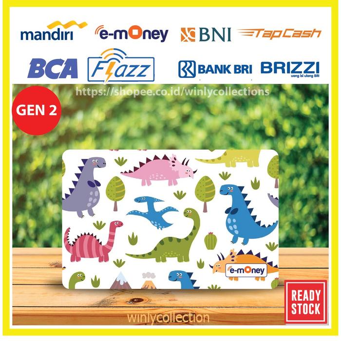 Jual Emoney Gambar ANIME Dinosaurus Cute Pink Etoll Mandiri BCA Flazz ...