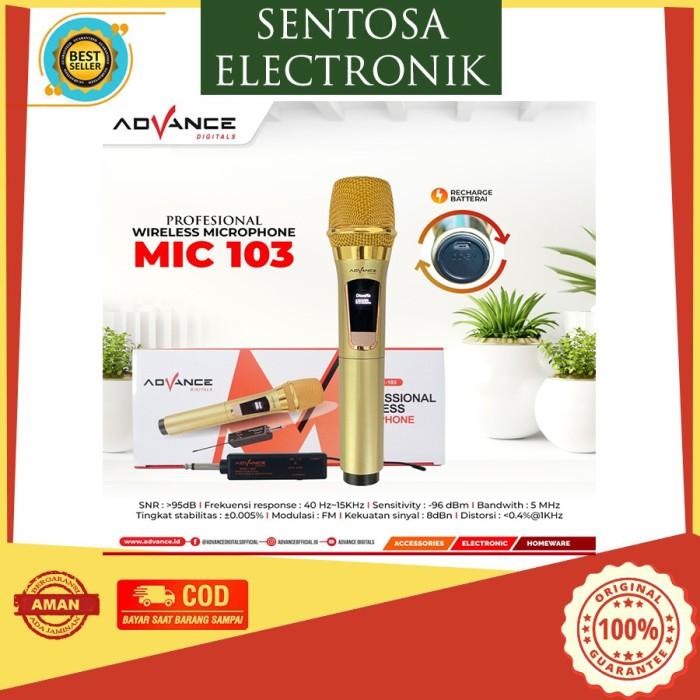 Promo Profesional Wireless Microphone ADVANCE Mic 103 Mic Tanpa KabEL ...