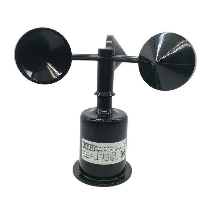 Jual CALT 12 24 VDC 3 Cup Wind Speed Sensor Anemometer Analog 4-20MA 0 ...