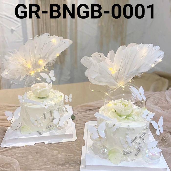 Jual GR-BNGB-0001 Cake topper hiasan kue bunga kain merah biru pink ...