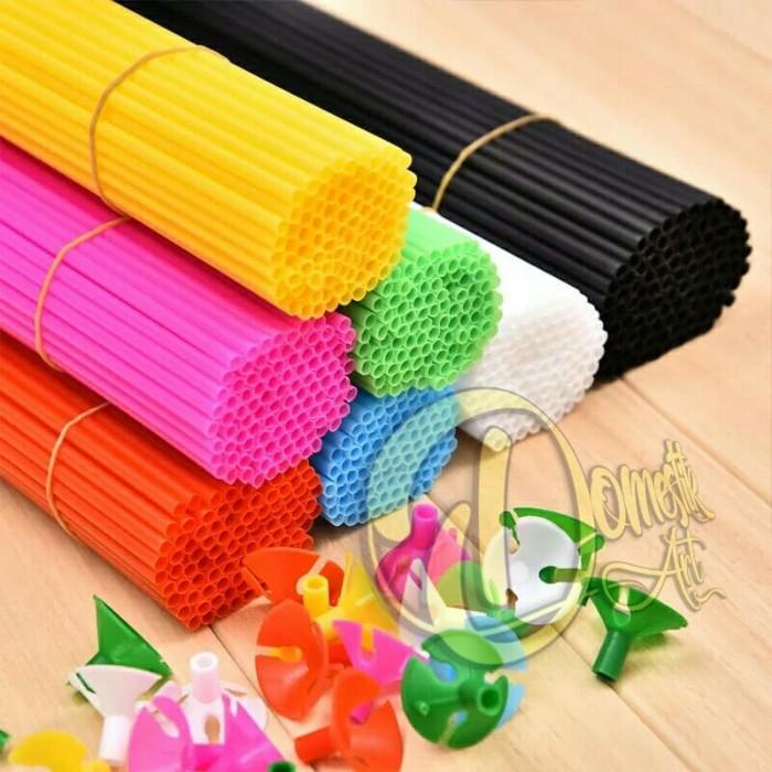 Jual Stik dan cup balon warna / stik balon latex / gagang balon ...