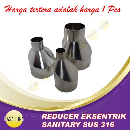 Jual Reducer Eksentrik / Eccentric Reducer Sanitary SUS 316 100x65 (4x2 ...