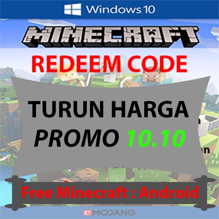 Jual FREE ONGKIR - Minecraft Windows 10 - CD KEY - Redeem Code ...
