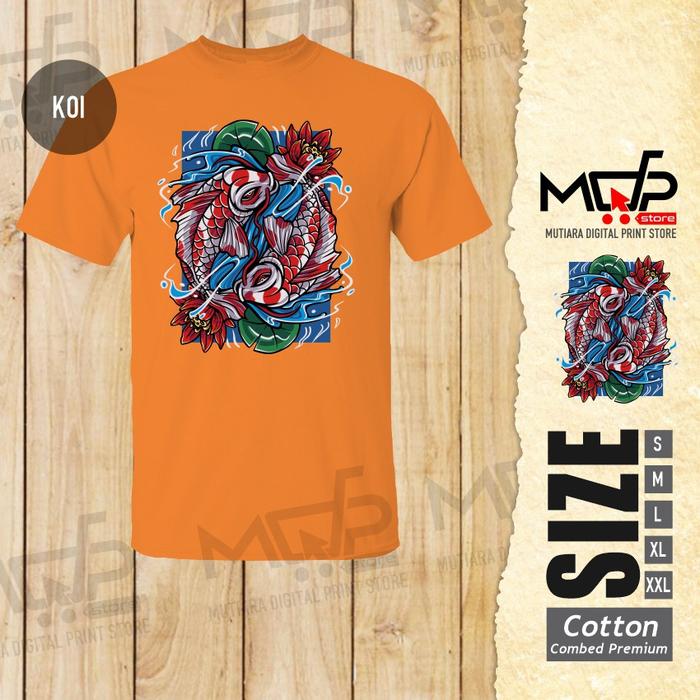 Jual BAJU KAOS KOI FISH MASCOT MDPRINTSTORE - Orange, XL - Kota Banjar ...