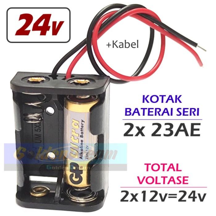 Jual Seri 2x 23A 23AE Kotak Baterai Battery Holder 12v to 24v A23 L1028 ...