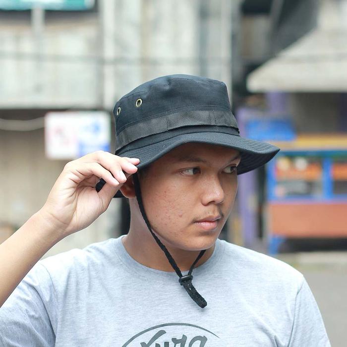 Jual Topi Rimba Pria Distro Hiking Gunung Lapangan Bahan Ripstop Tebal ...