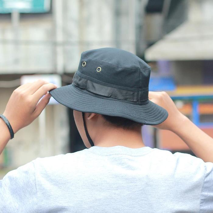 Jual Topi Rimba Pria Distro Hiking Gunung Lapangan Bahan Ripstop Tebal ...